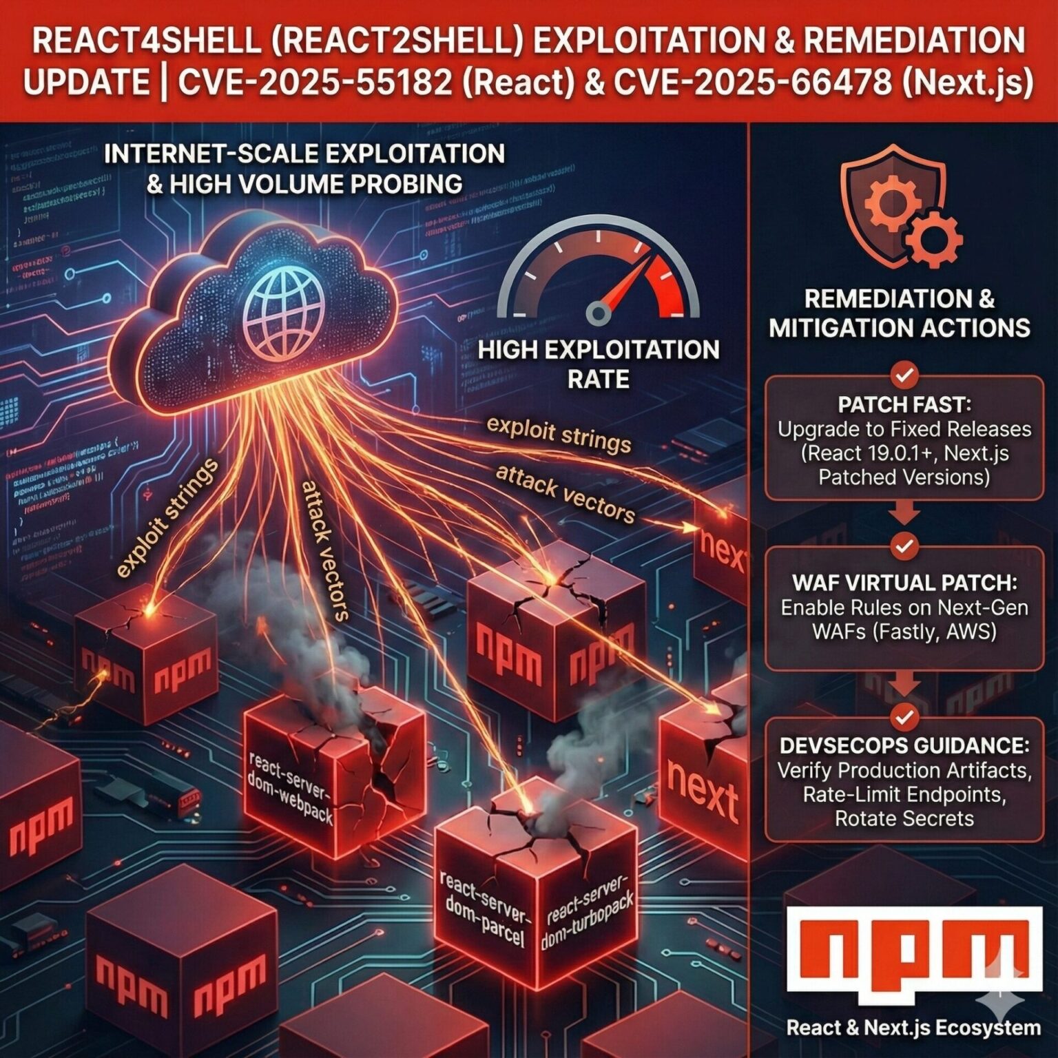 React4Shell (React2Shell) Is being exploited at scale: Critical ...