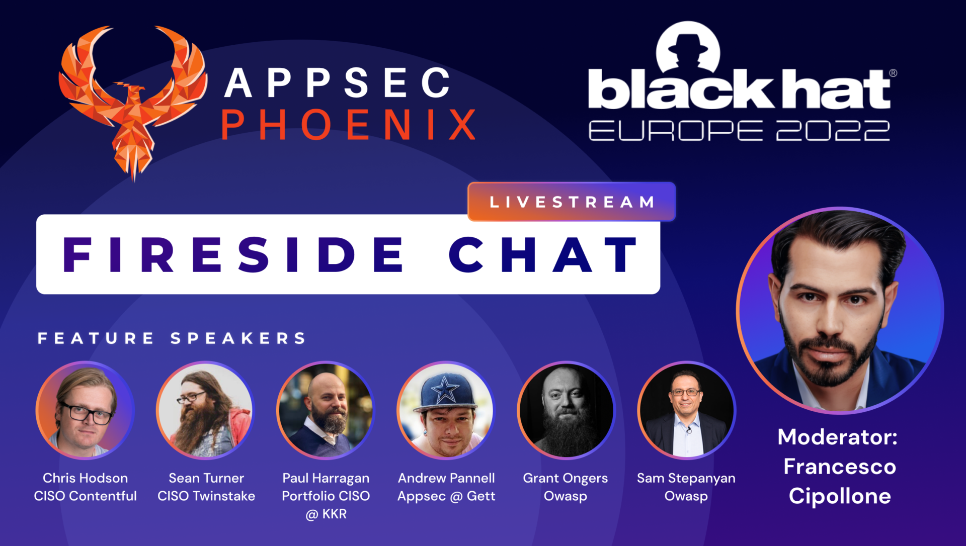 AppSec Phoenix LIVE STREAM @ BLACK HAT Europe - Fireside Chat on Application & Cloud Security ...